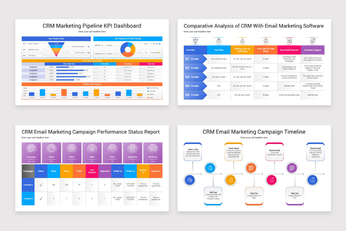 Customer Relationship CRM Marketing Google Slides Template | Nulivo Market