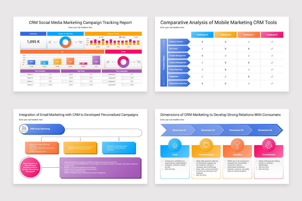 Customer Relationship CRM Marketing Google Slides Template | Nulivo Market