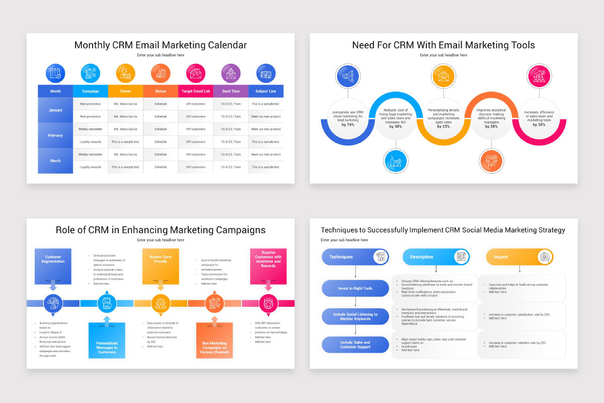 Customer Relationship CRM Marketing Google Slides Template | Nulivo Market