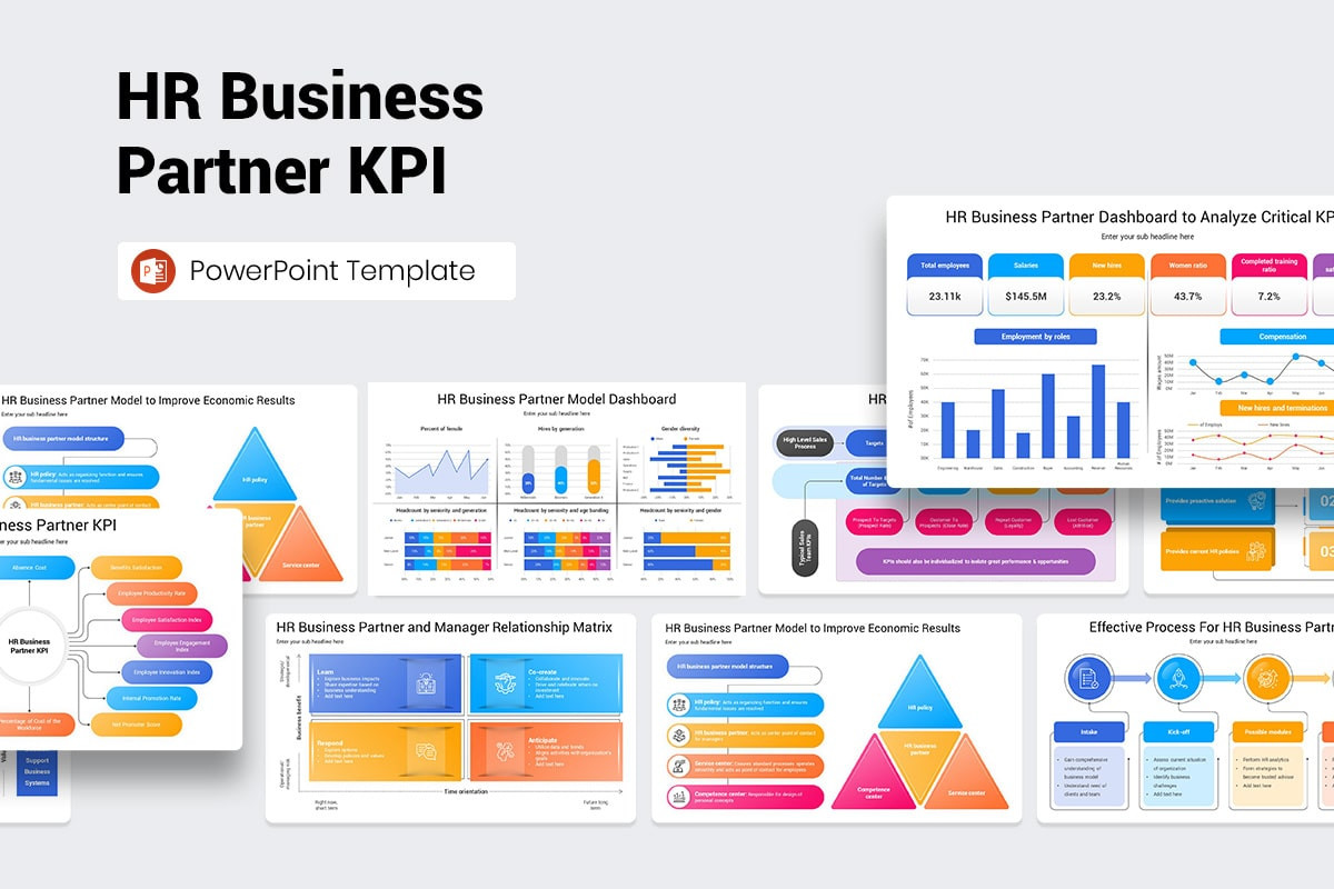 HR Business Partner KPI PowerPoint Template | Nulivo Market
