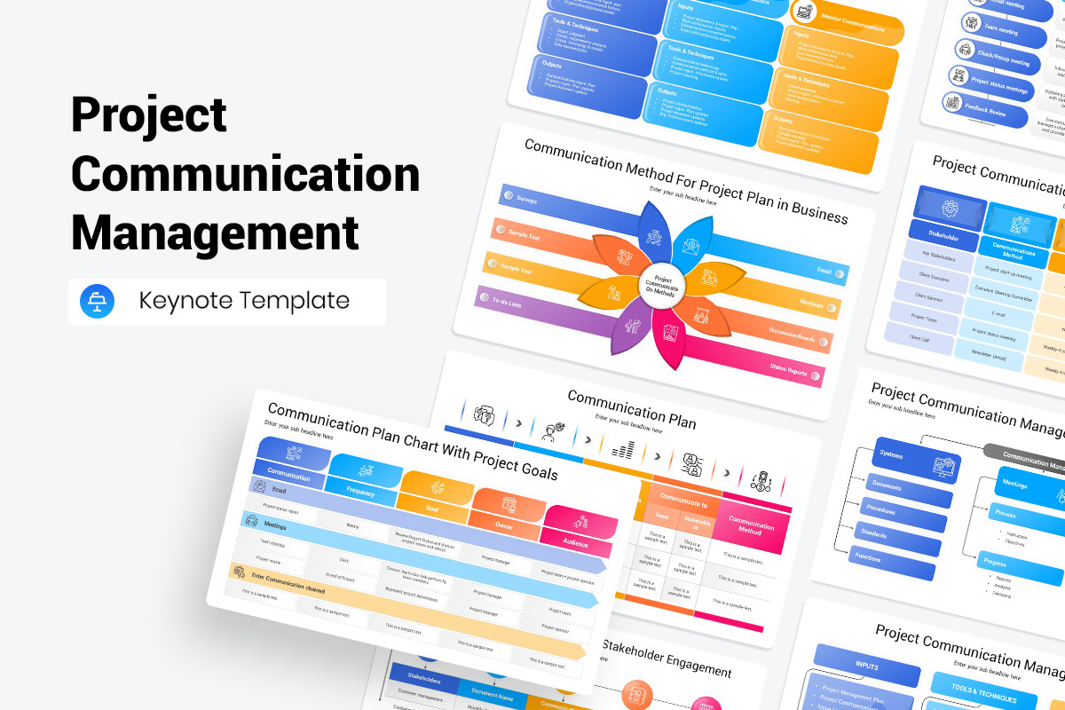 Project Communication Management Keynote Template | Nulivo Market