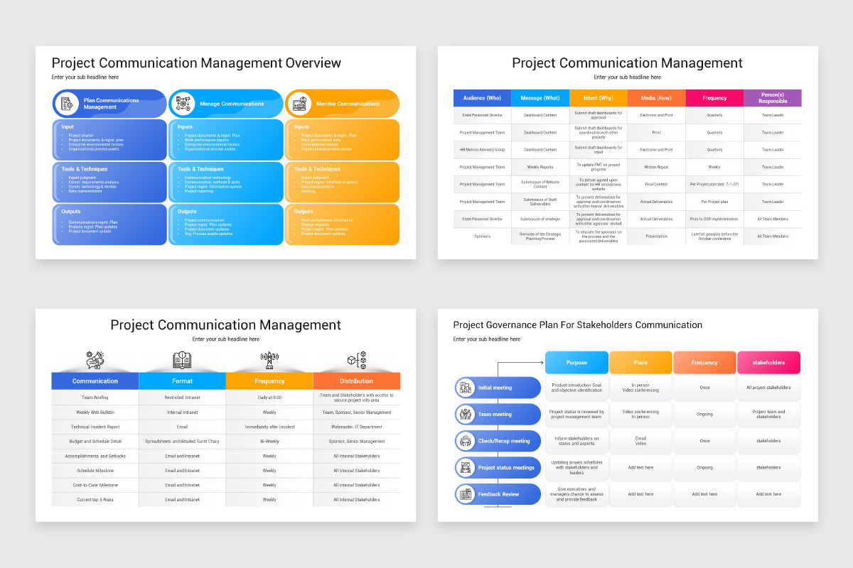Project Communication Management Keynote Template | Nulivo Market