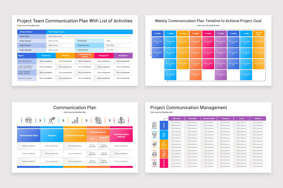 Project Communication Management Keynote Template | Nulivo Market