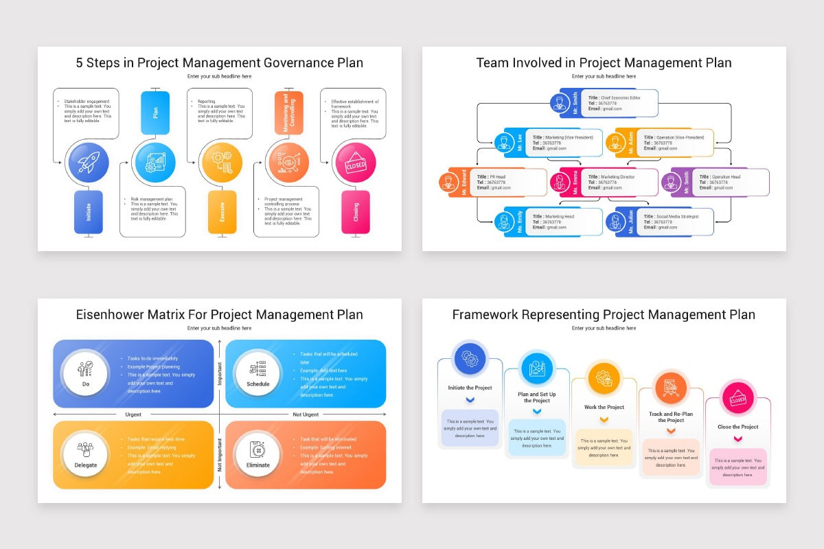 Project Management Plan PowerPoint Template | Nulivo Market
