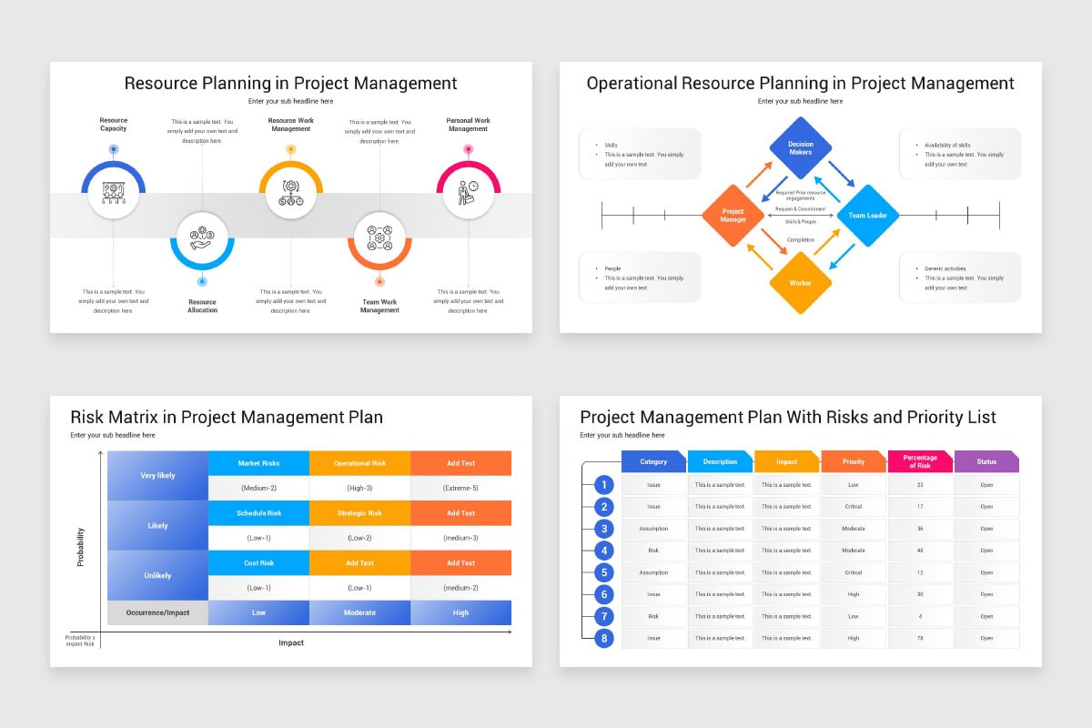 Project Management Plan PowerPoint Template | Nulivo Market
