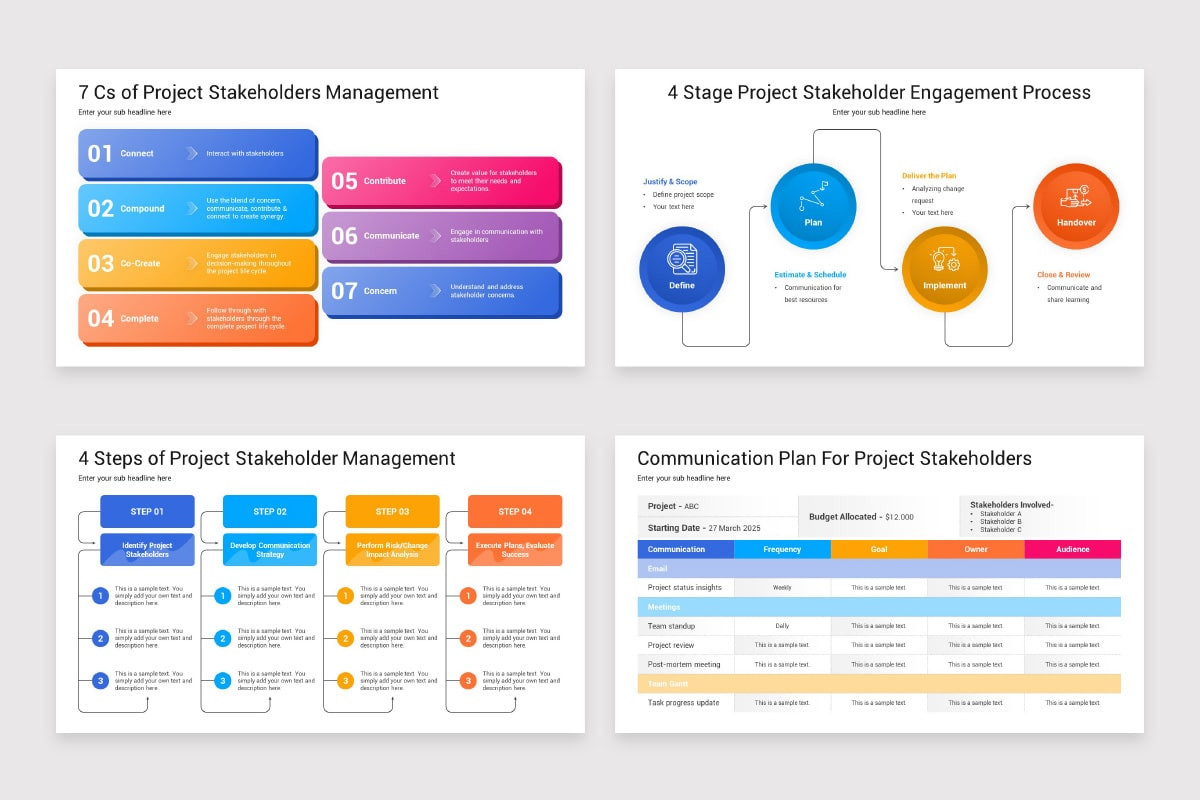 Project Stakeholders PowerPoint Template | Nulivo Market