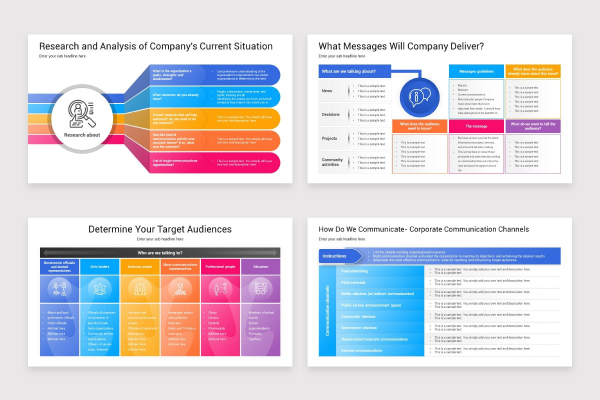 Stakeholder Communication Strategy PowerPoint Template | Nulivo Market