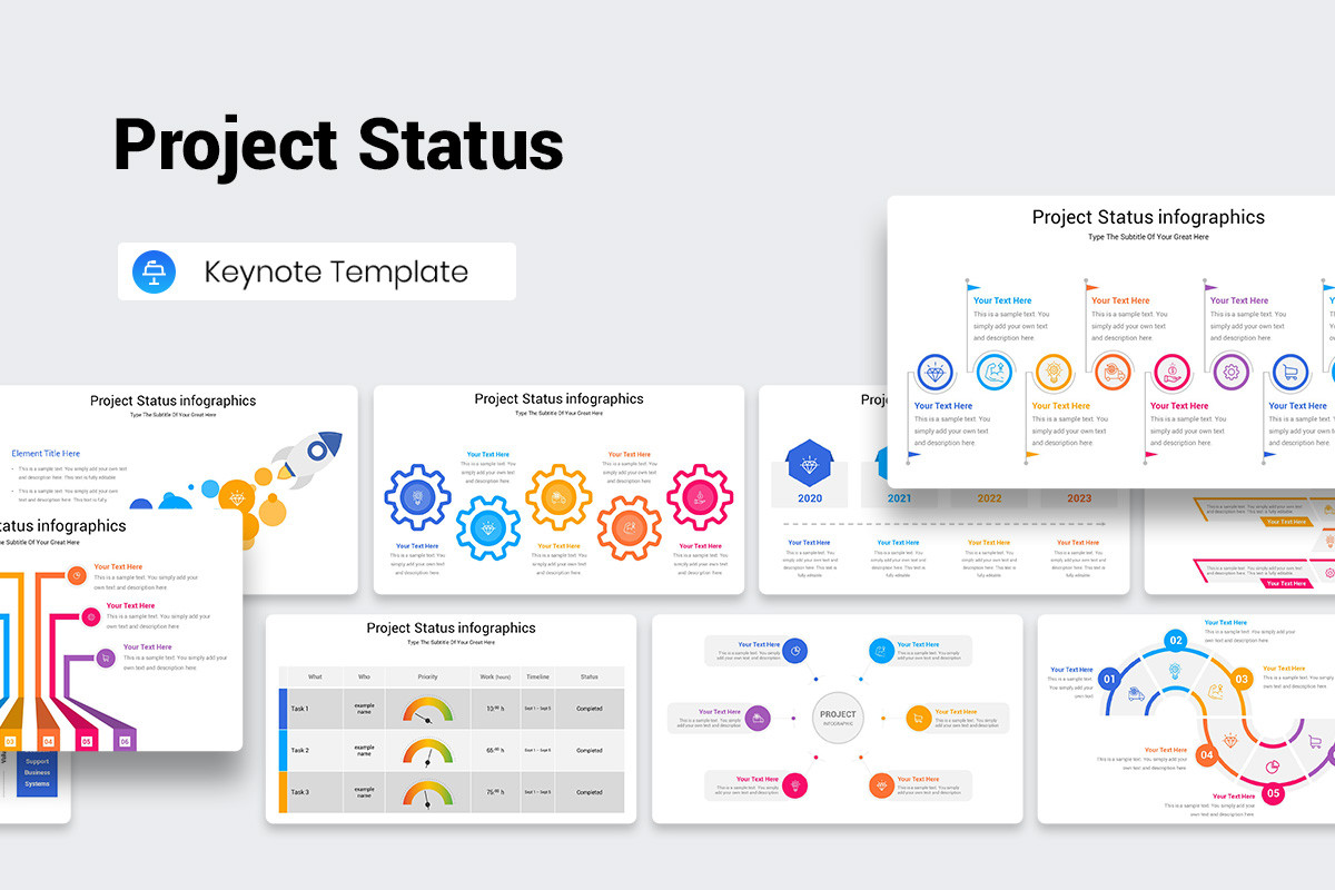 Project Status Keynote Template | Nulivo Market
