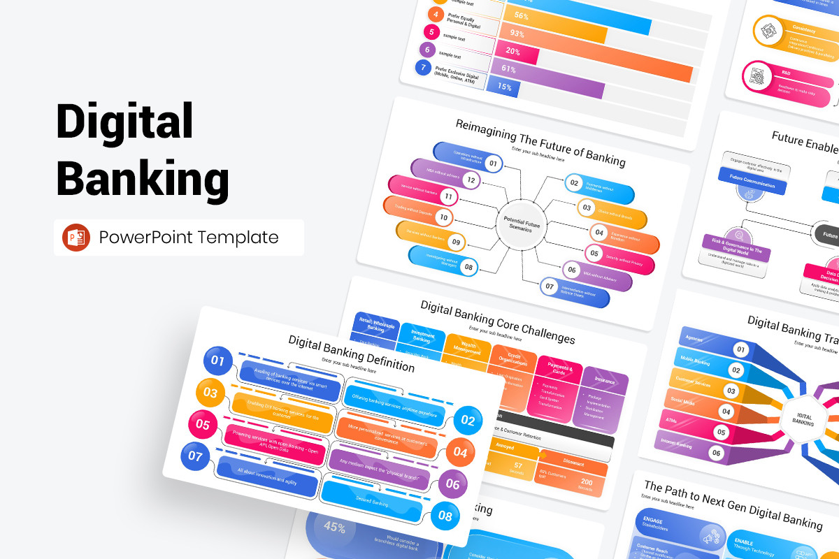 Digital Banking Presentation PowerPoint Template | Nulivo Market