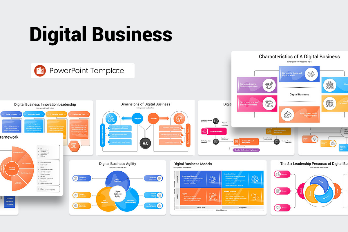 Digital Business Presentation PowerPoint Template | Nulivo Market