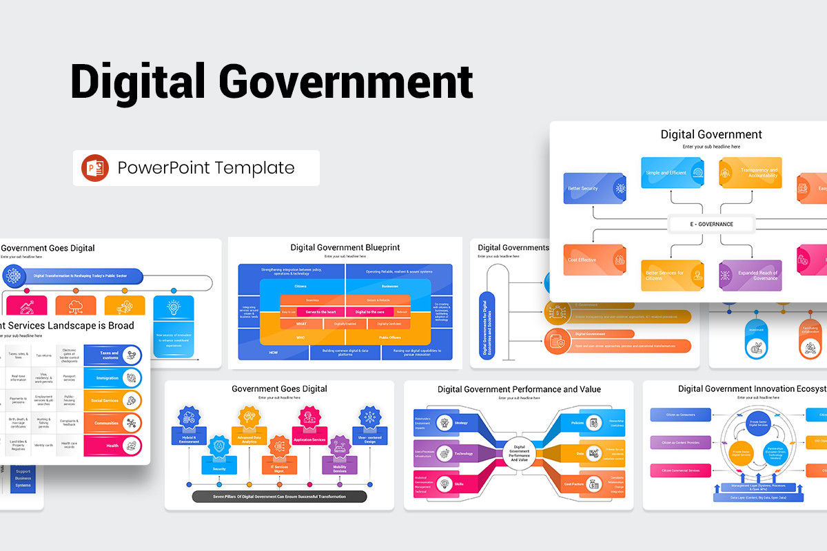 Digital Government Presentation PowerPoint Template | Nulivo Market