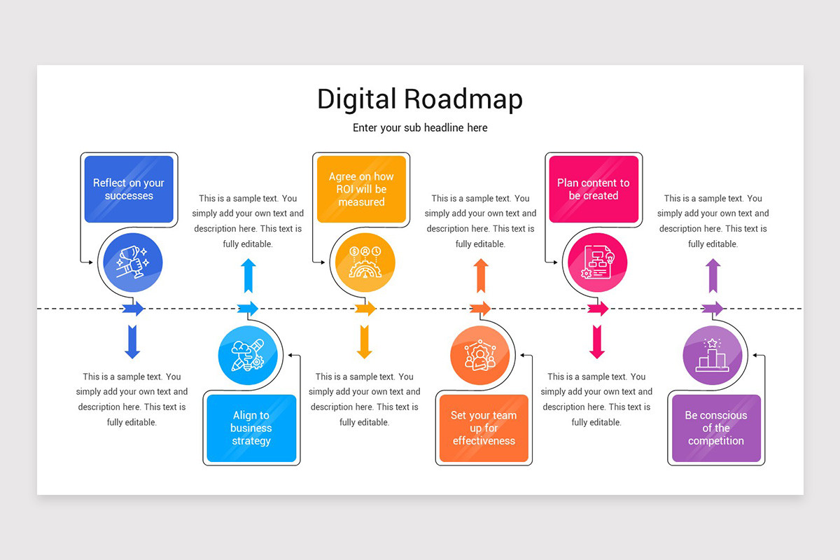 Digital Roadmap Presentation PowerPoint Template | Nulivo Market
