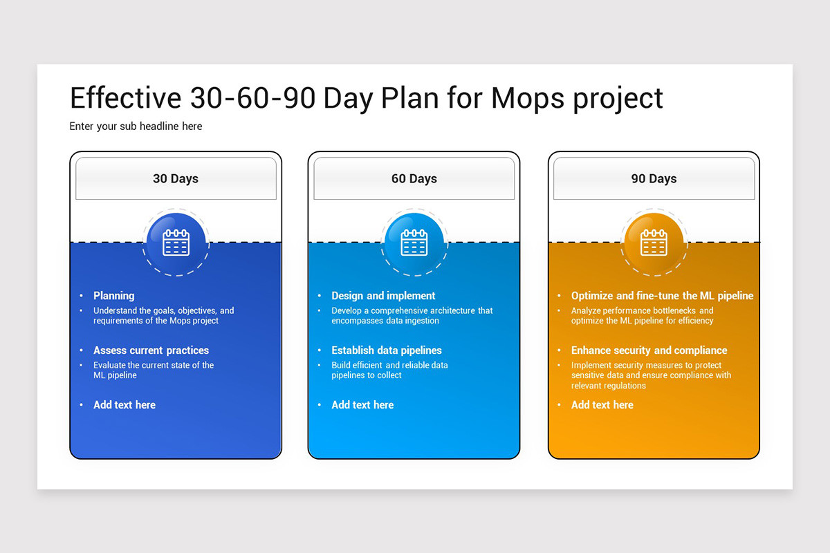 30 60 90 Day Plan for Executives Keynote Template | Nulivo Market