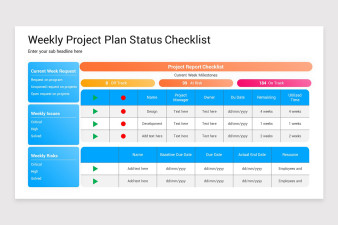 Weekly Project Planning PowerPoint Template | Nulivo Market
