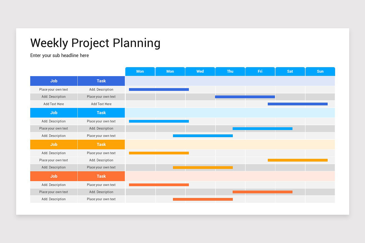 Weekly Project Planning Google Slides Template | Nulivo Market