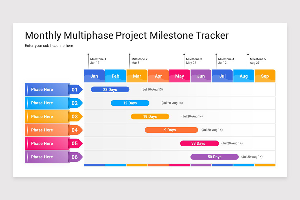 Project Monthly Timeline Google Slides Template | Nulivo Market