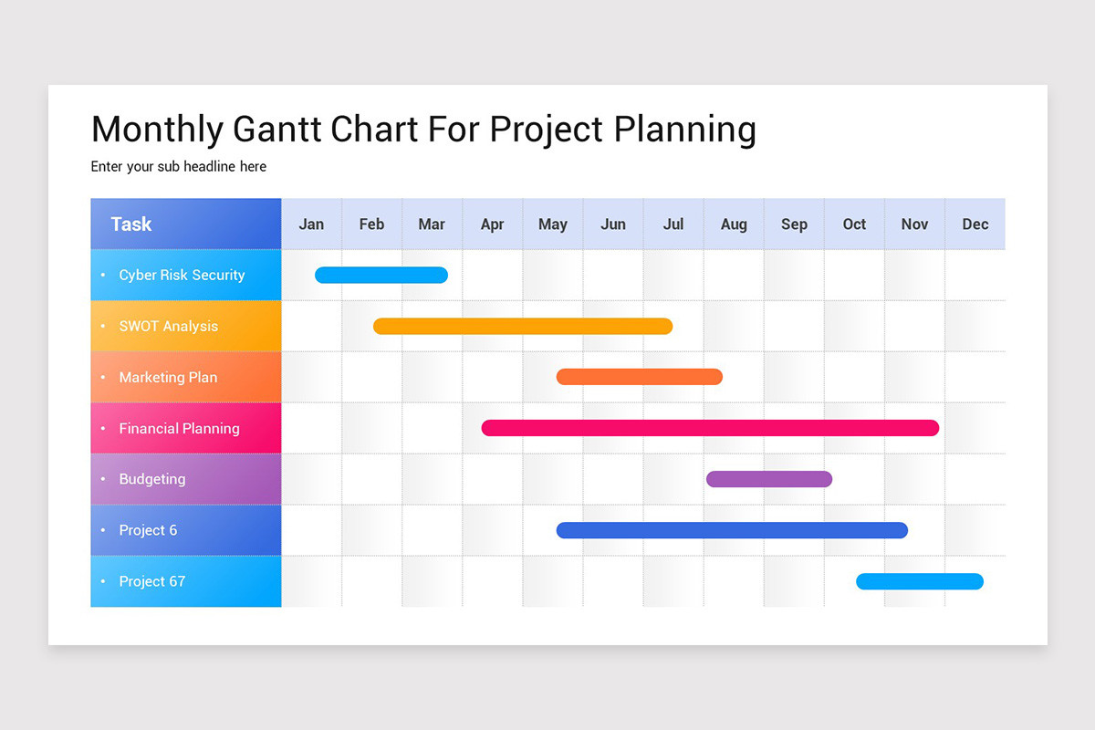 Project Monthly Timeline Keynote Template | Nulivo Market