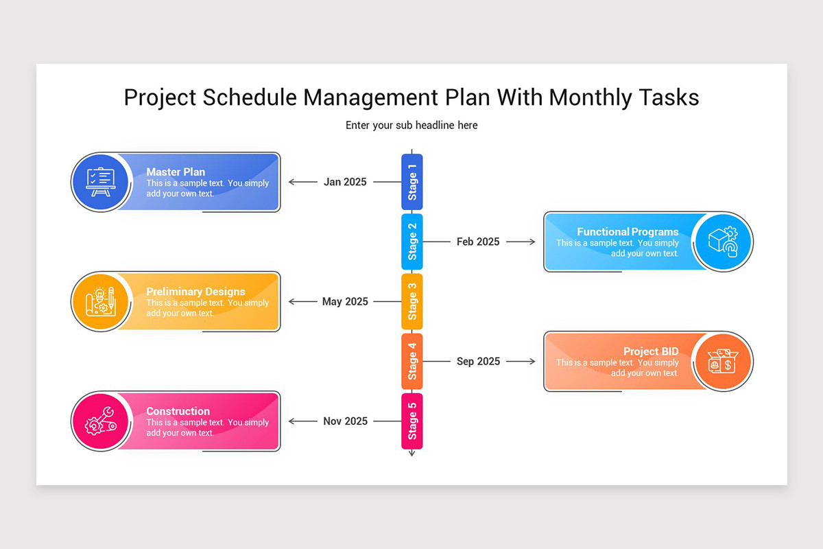 Project Monthly Timeline Keynote Template | Nulivo Market