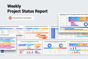 Weekly Project Status Report PowerPoint Template | Nulivo Market