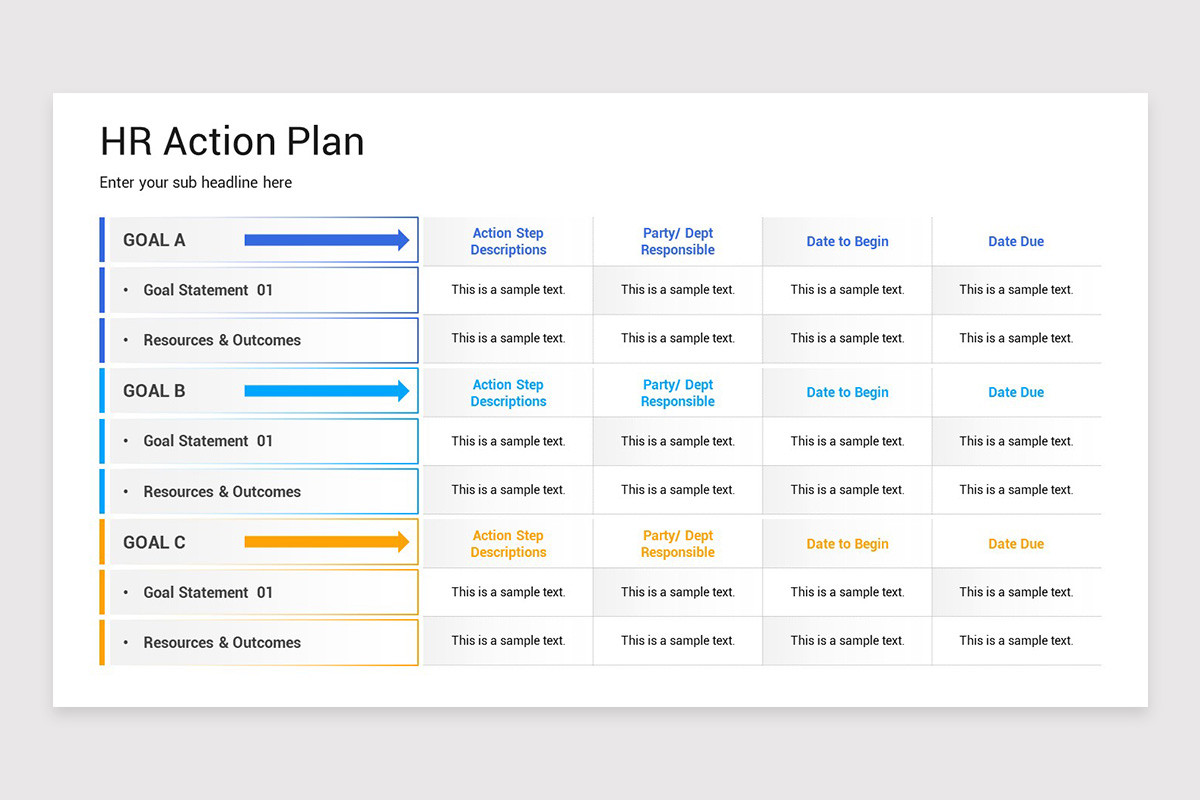 HR Action Plan PowerPoint Template | Nulivo Market