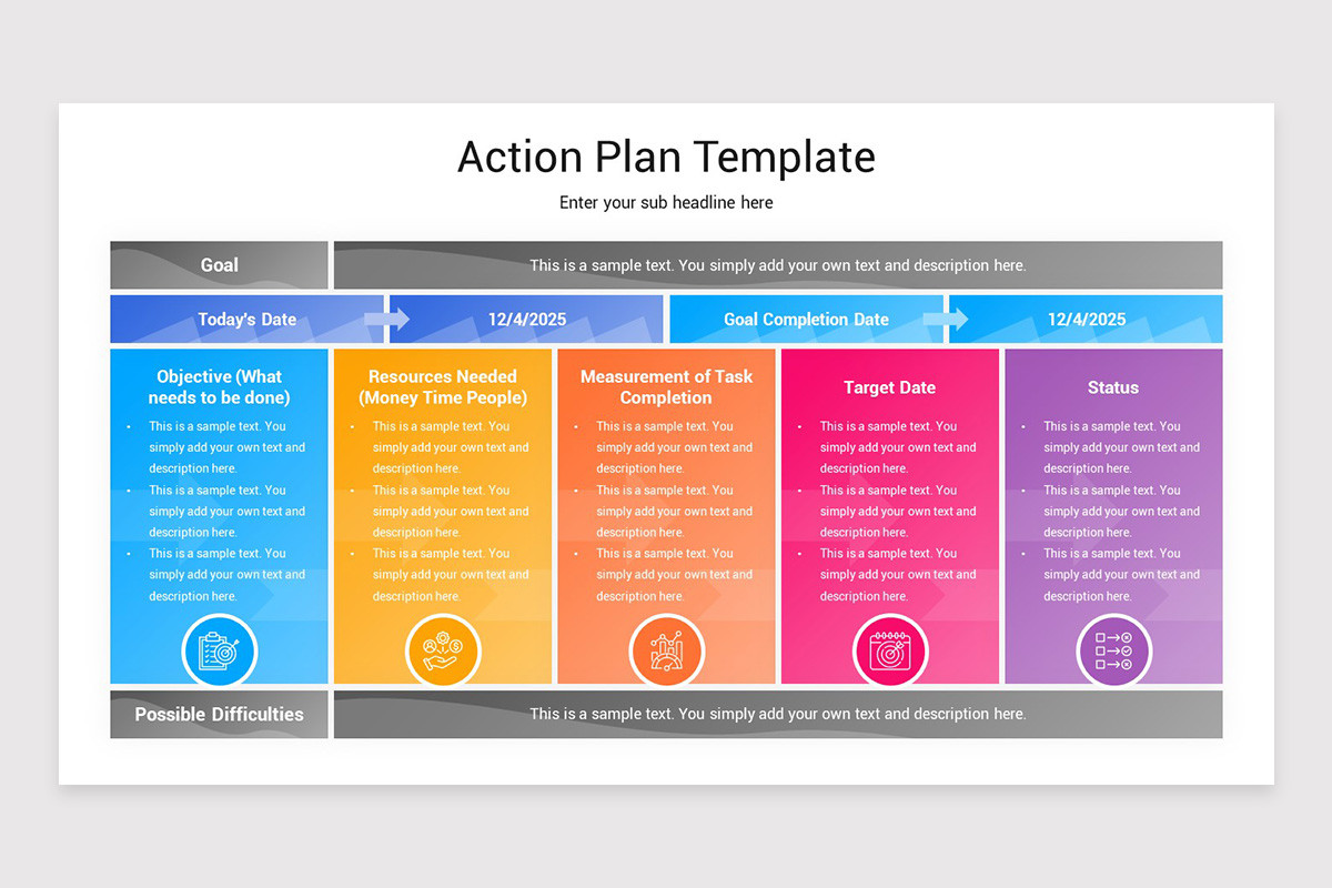 HR Action Plan Keynote Template | Nulivo Market