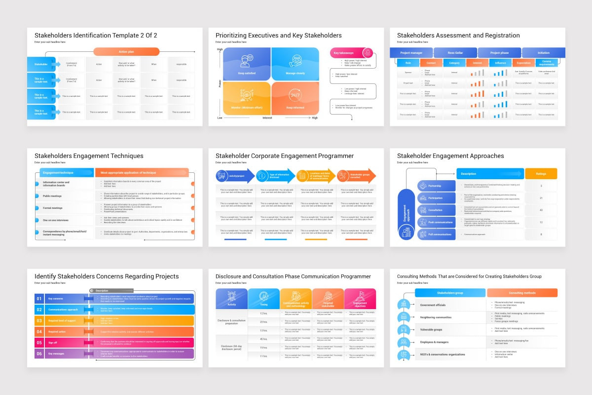 Stakeholder Management Models Google Slides Template | Nulivo Market