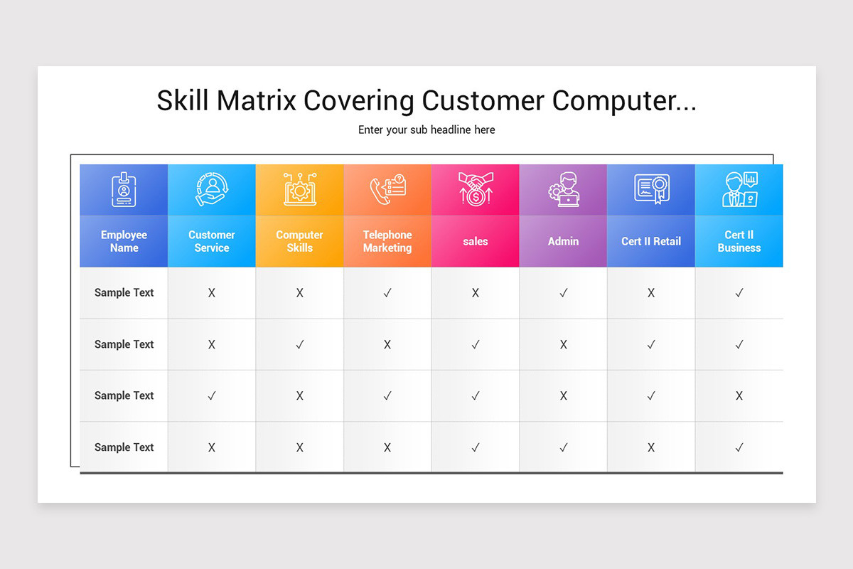 Customer Matrix PowerPoint Template | Nulivo Market