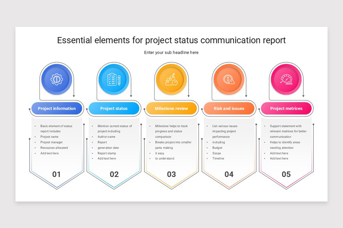 Communication Status Report Keynote Template | Nulivo Market