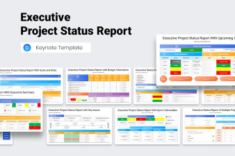 Executive Project Status Report Keynote Template | Nulivo Market