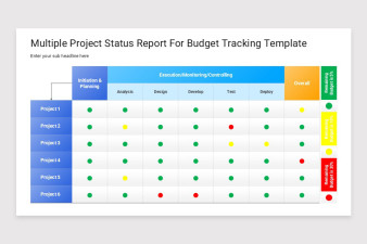 Multiple Project Status Report Google Slides Template | Nulivo Market