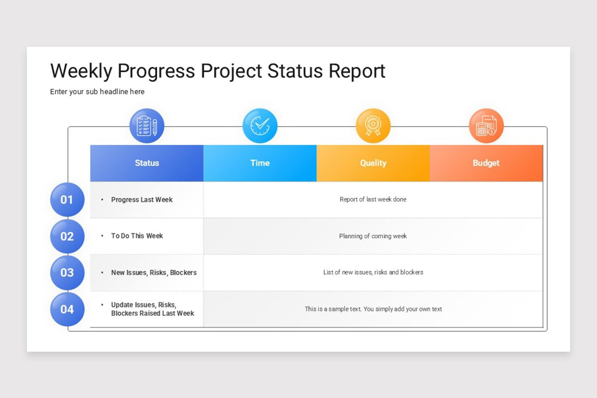 Project Status Report Keynote Template | Nulivo Market