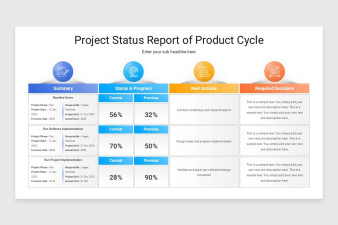 Project Status Report Keynote Template | Nulivo Market