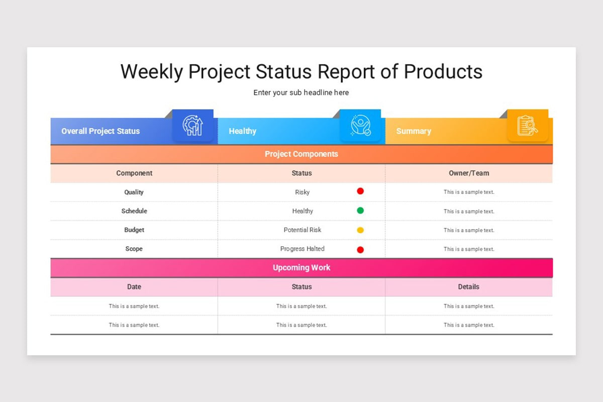 Project Status Report Google Slides Template | Nulivo Market