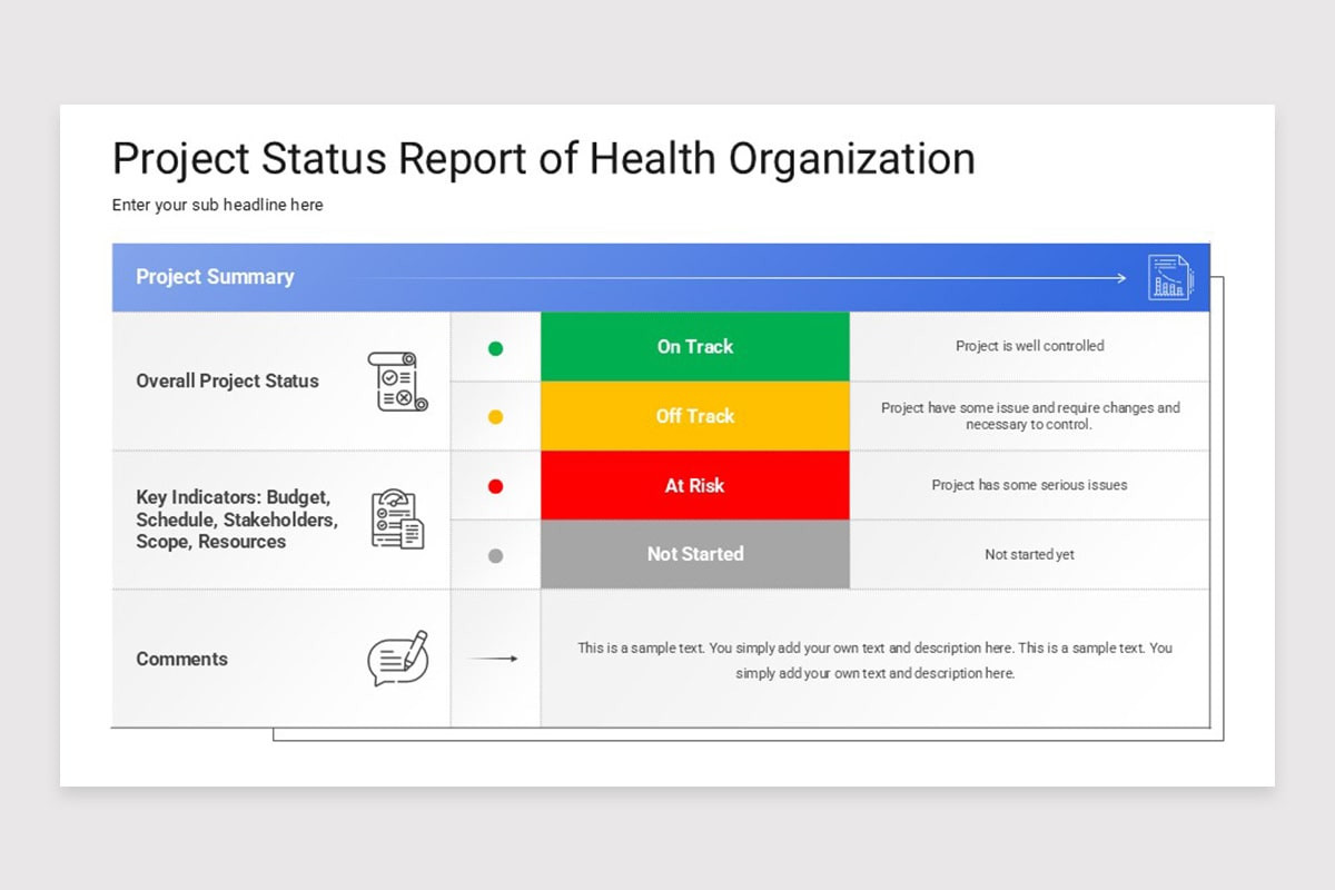 Project Status Report PowerPoint Template | Nulivo Market