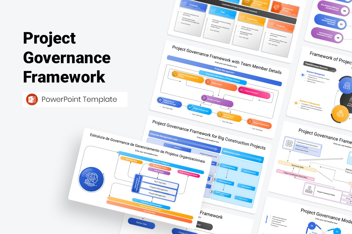 Project Governance Framework PowerPoint Template | Nulivo Market