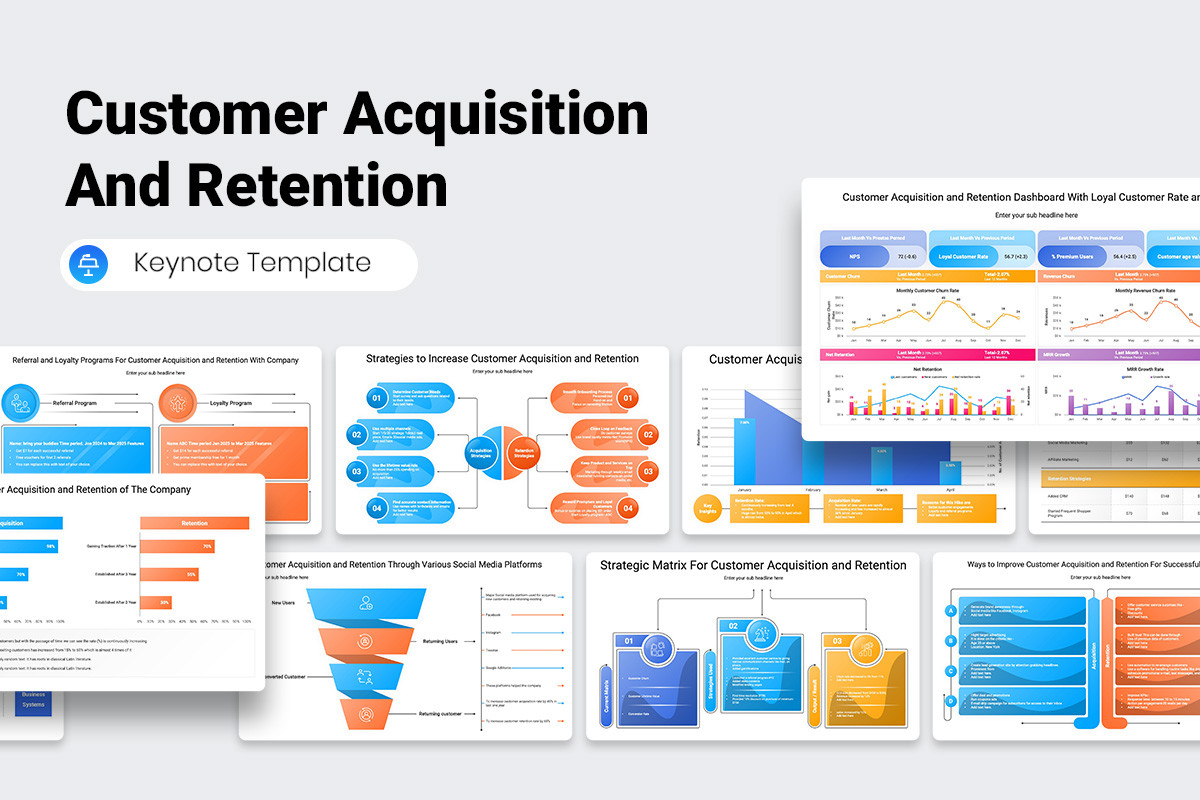 Customer Acquisition And Retention Keynote Template | Nulivo Market