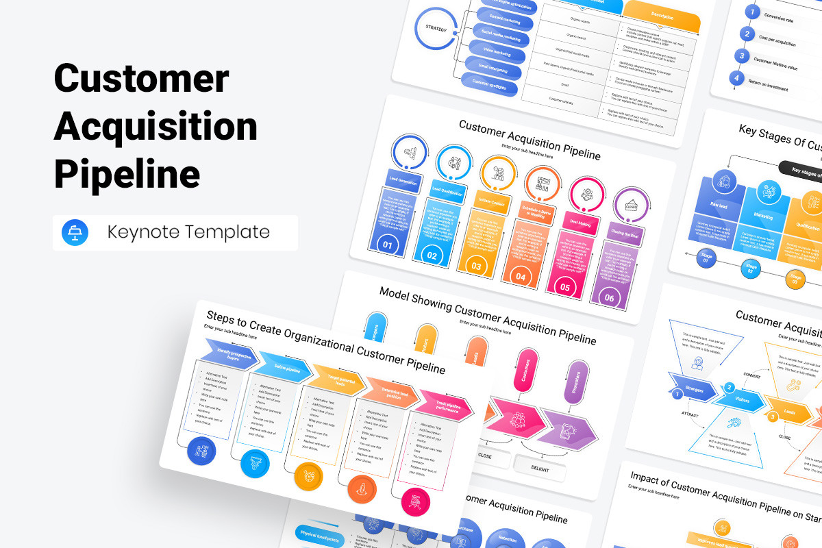 Customer Acquisition Pipeline Keynote Template | Nulivo Market
