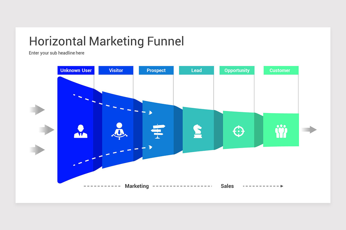 Horizontal Marketing PowerPoint Presentation Template | Nulivo Market