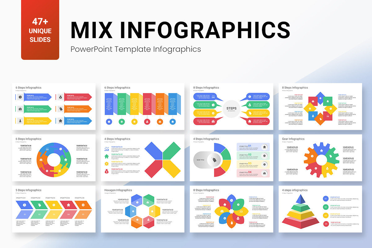 Mix Infographics PowerPoint Template | Nulivo Market