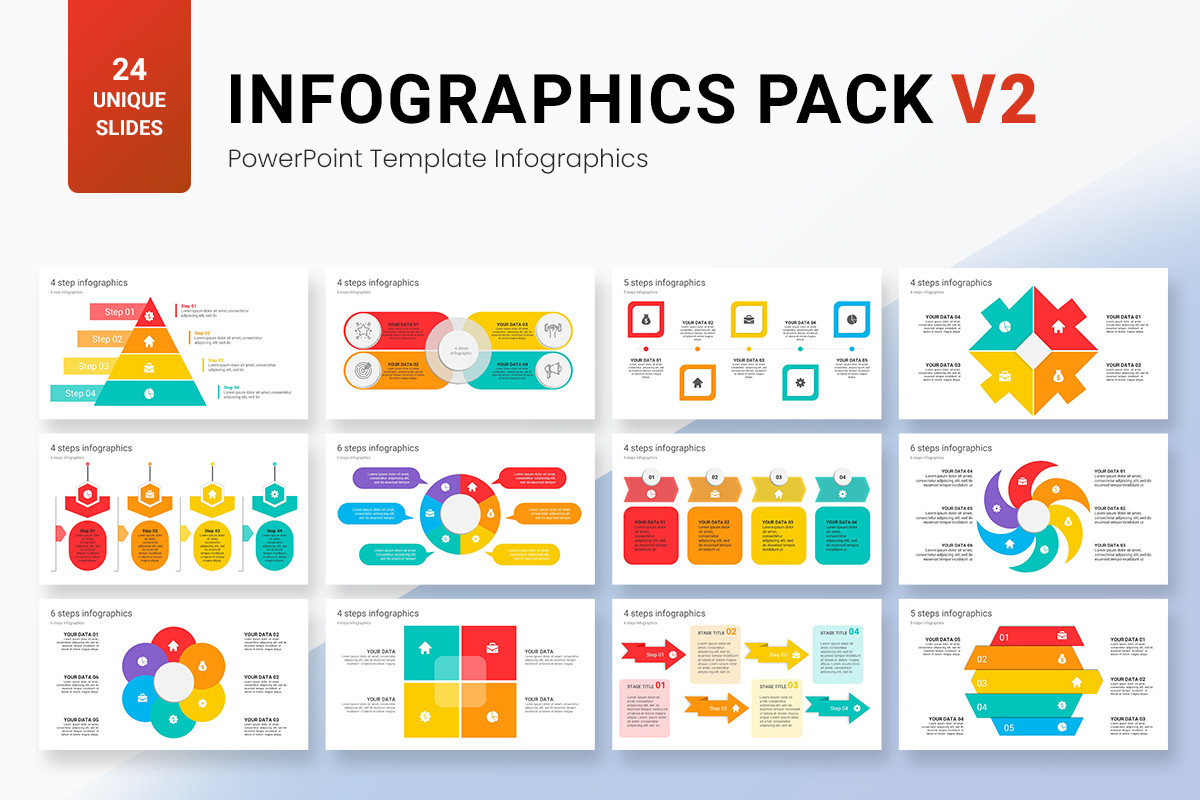 Infographics Pack V2 PowerPoint Template | Nulivo Market