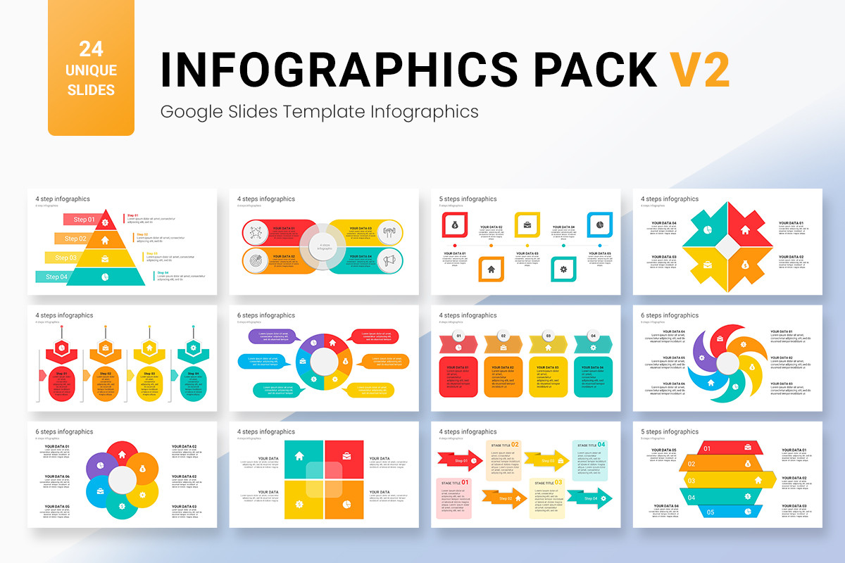 Infographics Pack V2 Google Slides Template | Nulivo Market