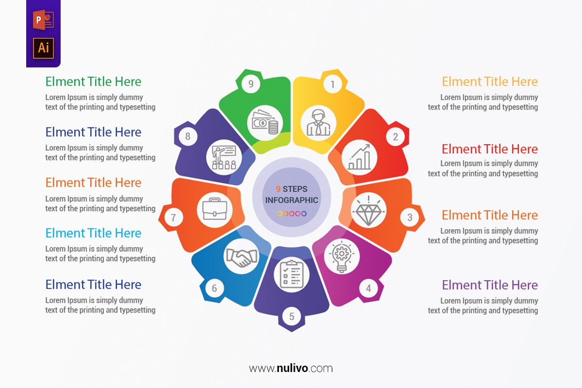 infographic circle chart template
