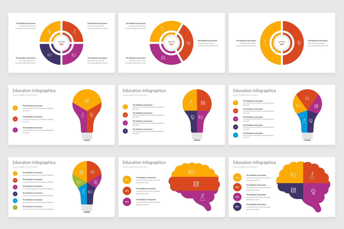 Education Infographics PowerPoint PPT Template | Nulivo Market