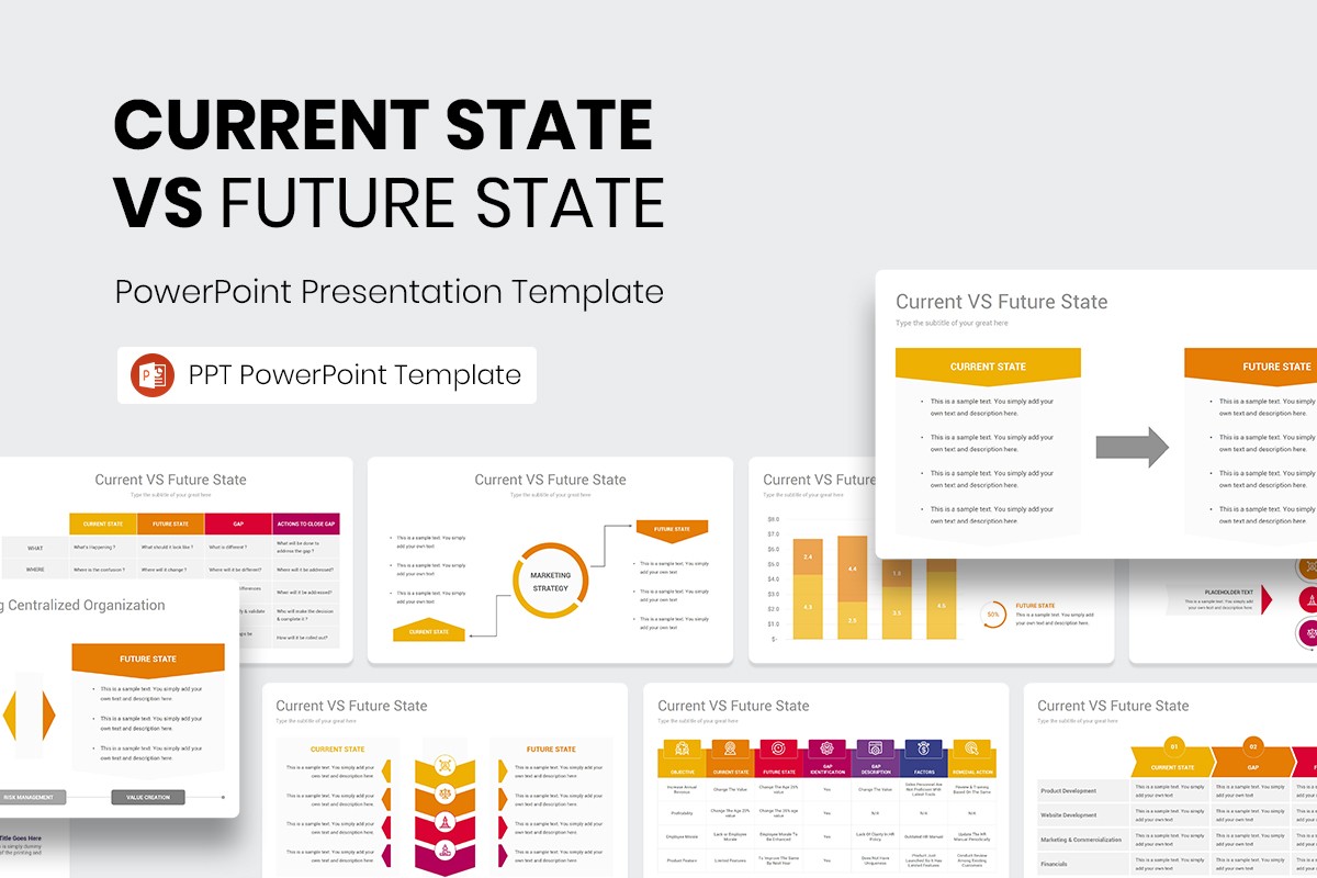Current State Vs Future State PowerPoint PPT Template Nulivo Market