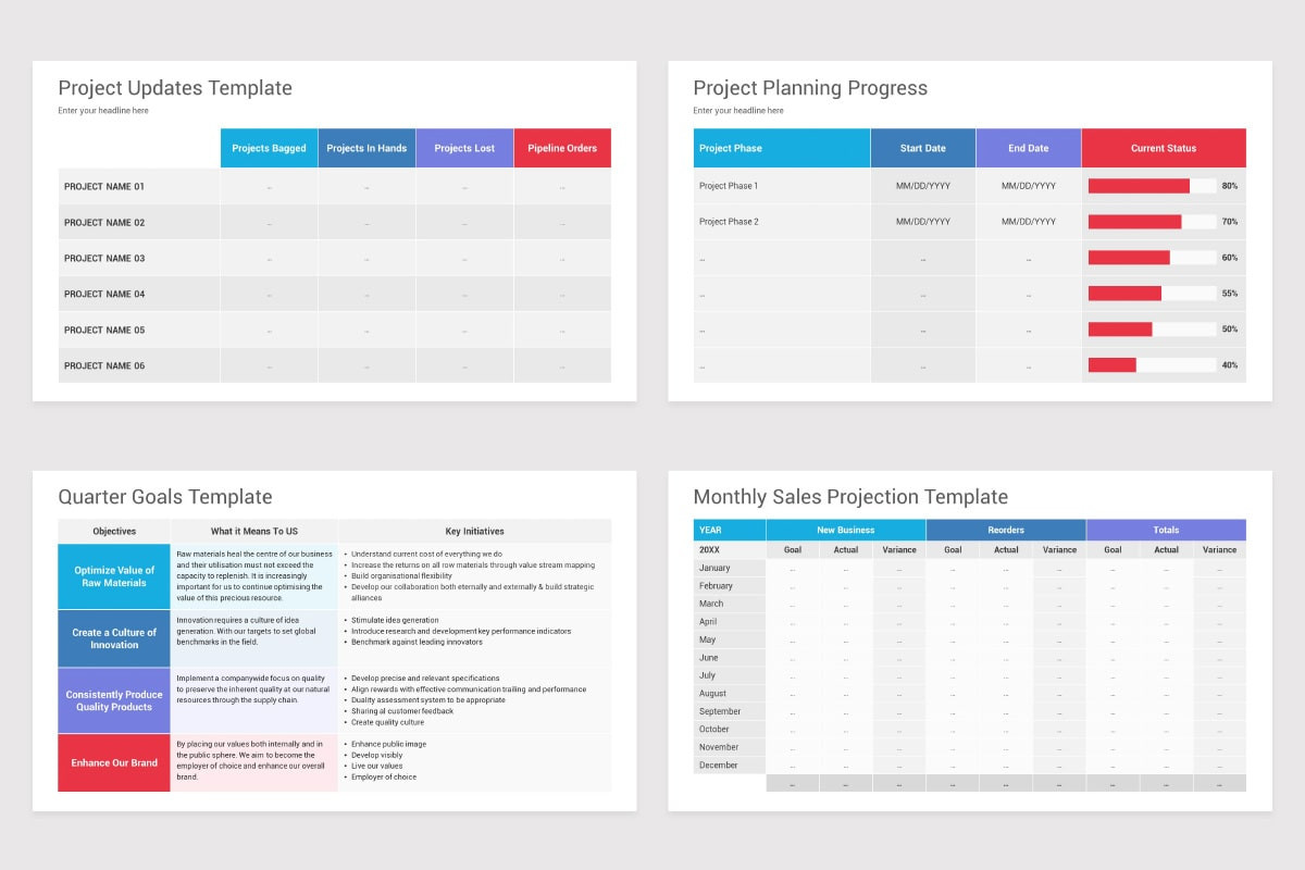 Quarterly Report Google Slides Template | Nulivo Market