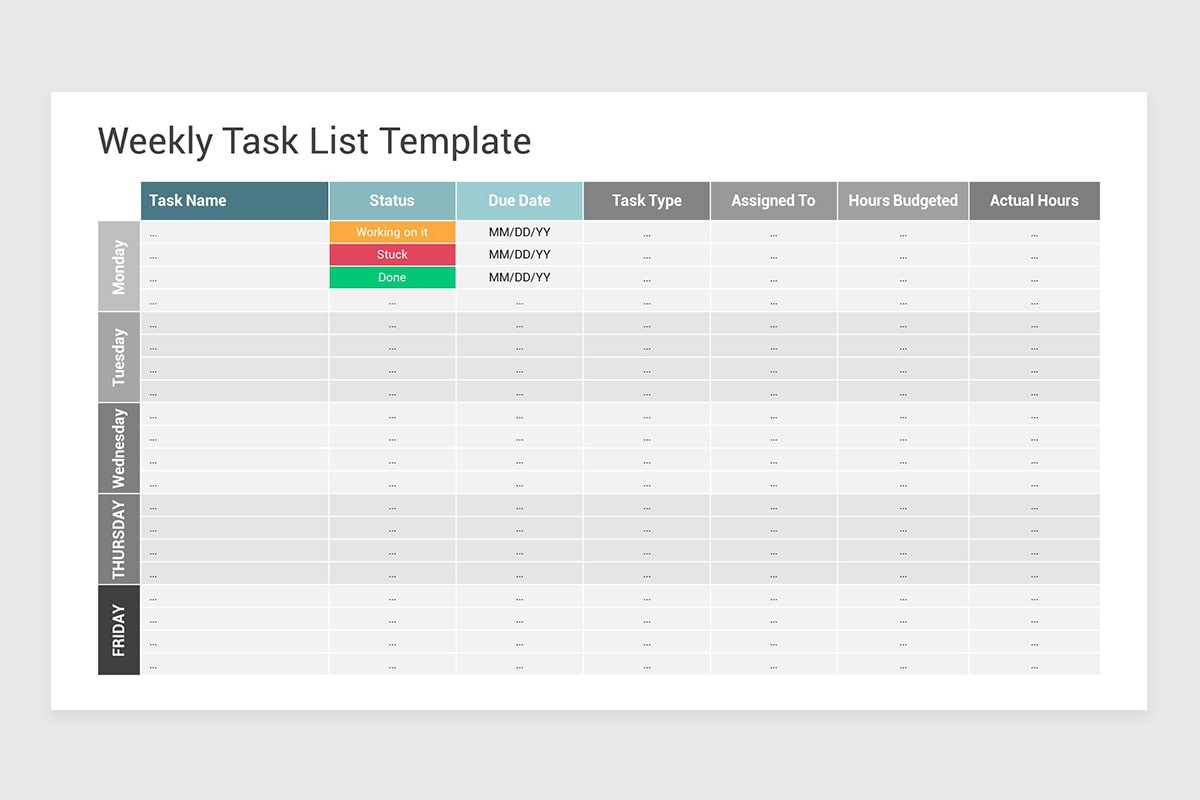 Project Task Tracker PowerPoint Template | Nulivo Market