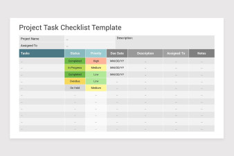 Project Task Tracker PowerPoint Template | Nulivo Market