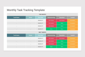 Project Task Tracker PowerPoint Template | Nulivo Market