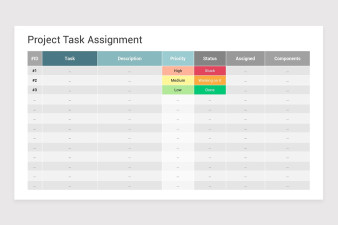Project Task Tracker PowerPoint Template | Nulivo Market