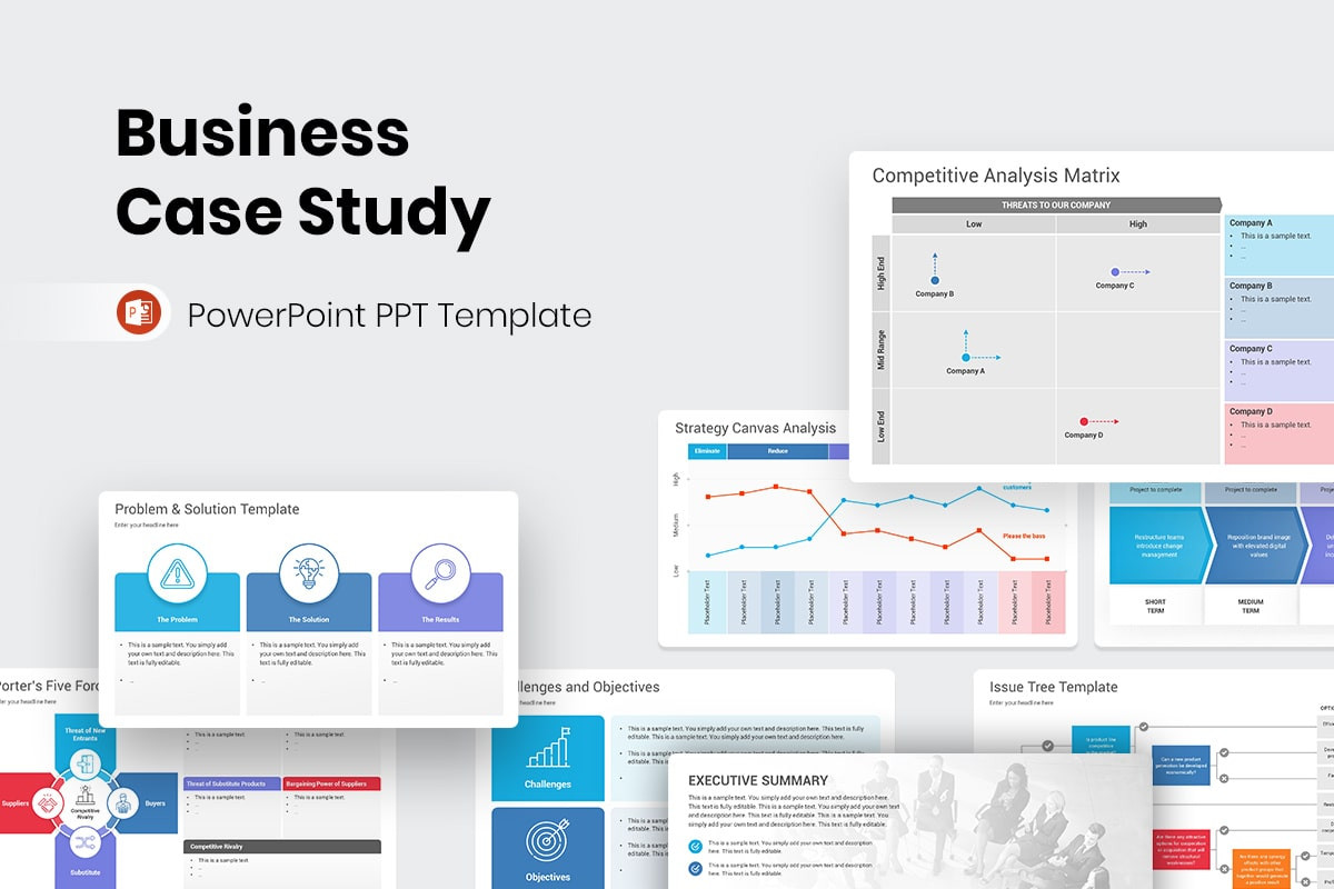 Business Case Study PowerPoint Template Nulivo Market